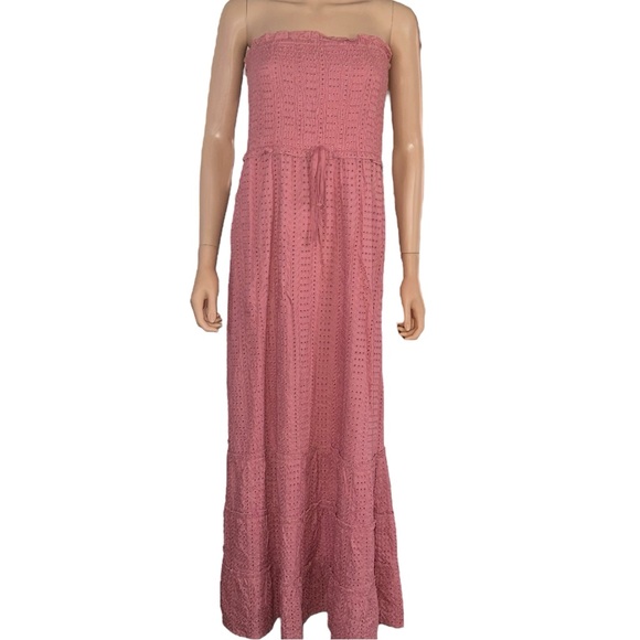 Jessica Simpson | Dresses | Jessica Simpson Strapless Eyelet Tiered ...